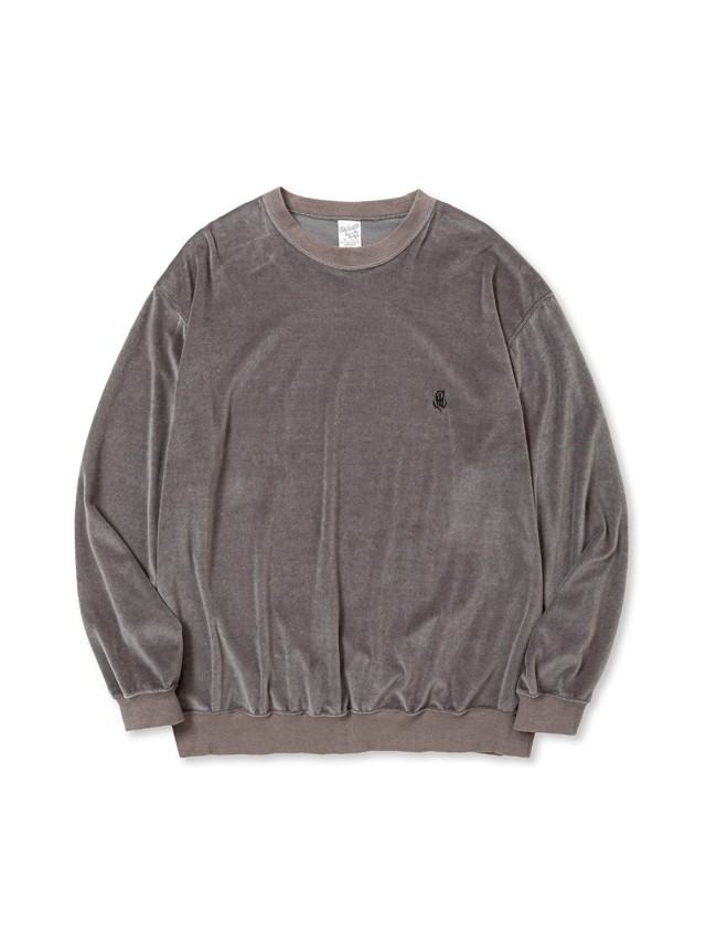 CALEE 「VELOUR DROP SHOULDER L/S CS 」 ベロア ドロップショルダーロンティー