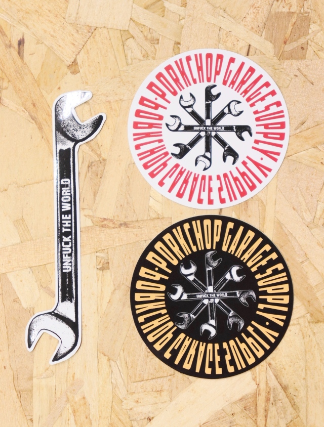 PORKCHOP GARAGE SUPPLY 「WRENCH STICKER SET」 ステッカーセット MASH UP マッシュアップ