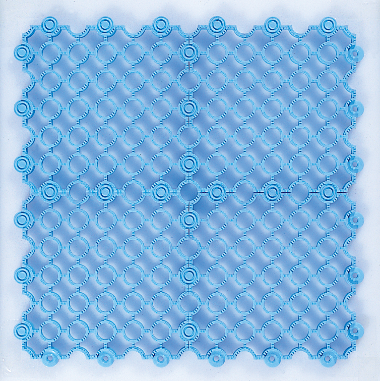 マーブルマット 150×150ミリ 青色 【マット屋．コム】 テラモト MR-061-072-3