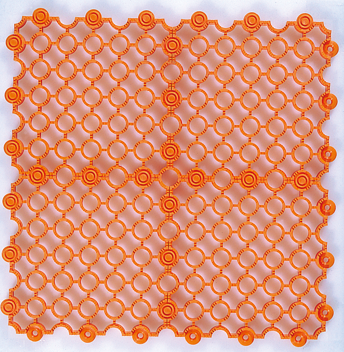 マーブルマット 150×150ミリ オレンジ色 【マット屋．コム】 テラモト MR-061-072-5