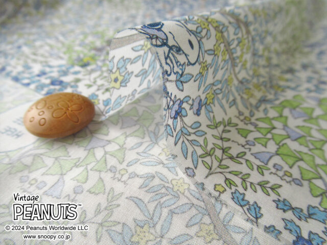 【PEANUTS(TM)×リバティファブリック】Tana Lawn(TM)タナローン [2024＊春夏柄/PEANUTS(TM)Collection]≪Woodstock Day ...