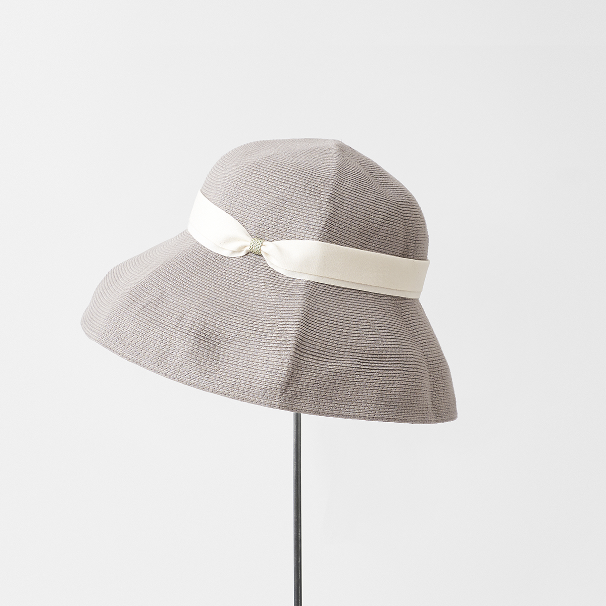 hemp linen braid hat low wide