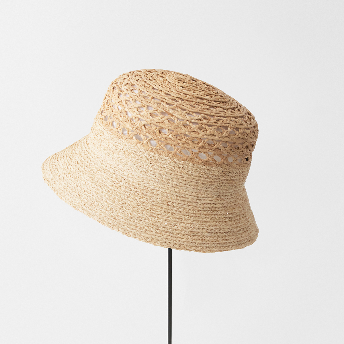 raffia braid bucket hat