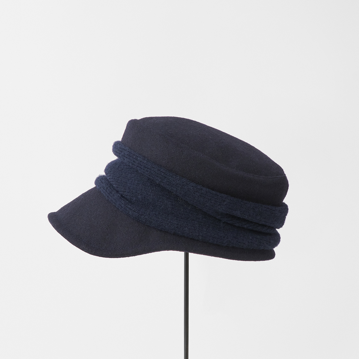 melton drape cap