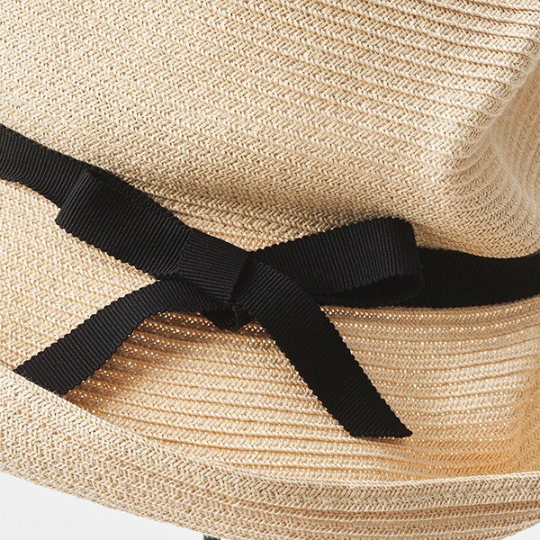 BOXED HAT 11cm brim grosgrain ribbon