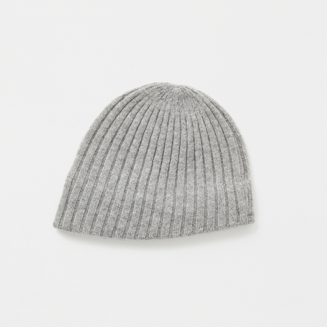slant cutting knit cap - wool x cashmere, silk