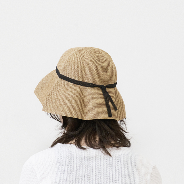 WP paper braid light hat low wide