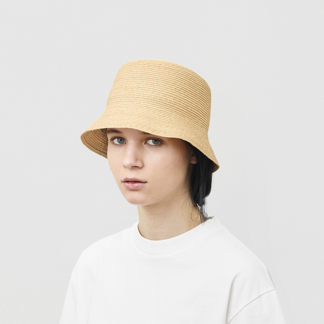 raffia braid bucket hat