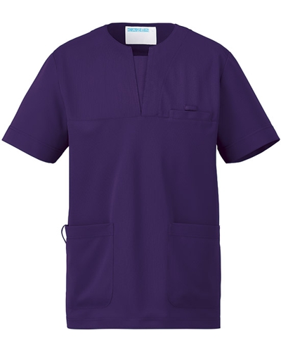 [カゼン] KAZEN 【かつてない動きやすさのスクラブ / 工業洗濯対応】 男女兼用 スクラブ 989-48 （ネイビー） メディカルウェアジャパン