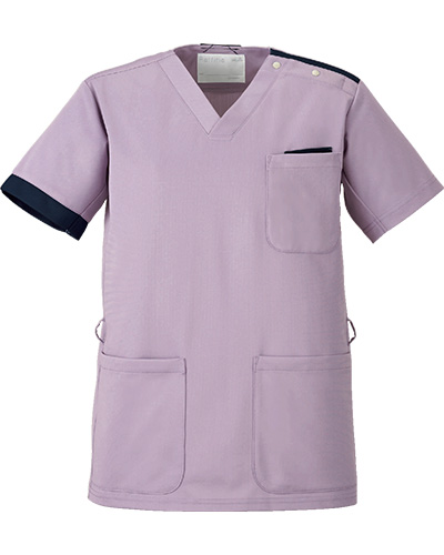 [オンワード] ONWARD 【ナチュラルカラーの動きやすさと美しさを追求した軽量スクラブ】 男女兼用 スクラブ HS-8113 （パープル× ...