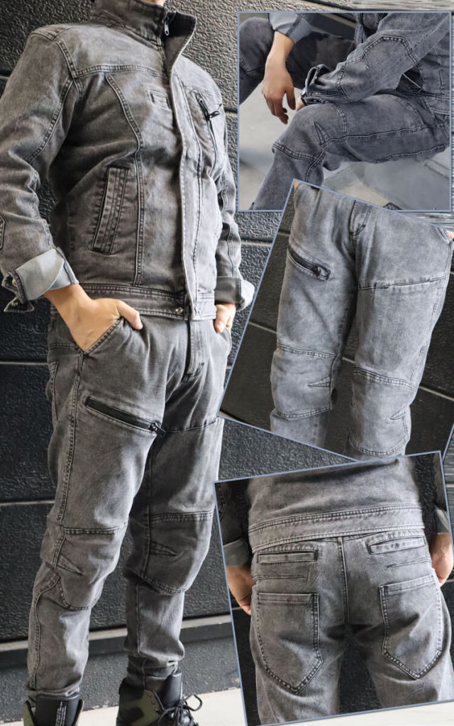 グローキックス GLOWKICK’S デニムジップアップパンツ GKW-9203 ケイゾック 秋冬用 作業服 作業着 作業ズボン M-4L