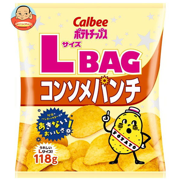 カルビー ポテトチップス LサイズBAG コンソメパンチ 118g×12袋入｜ 送料別