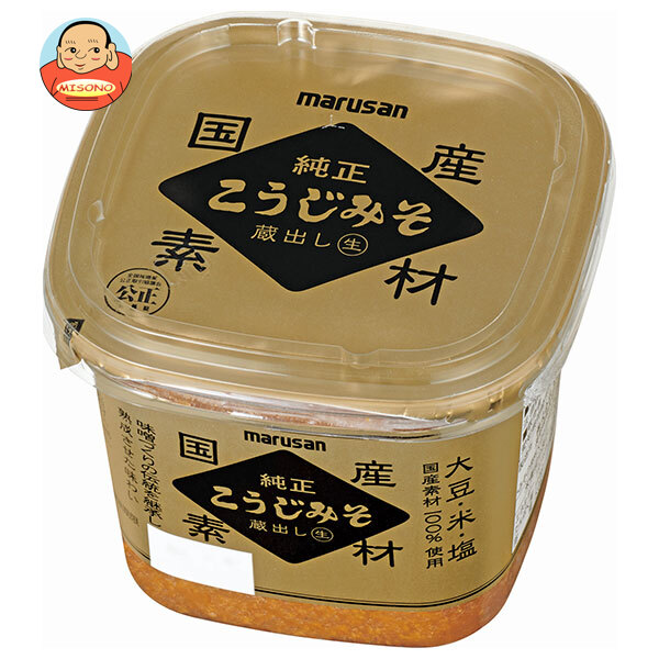マルサンアイ 国産 純正 こうじみそ 蔵出し 生 大豆・米・塩 国産素材100%使用 500g×6個入｜ 送料別
