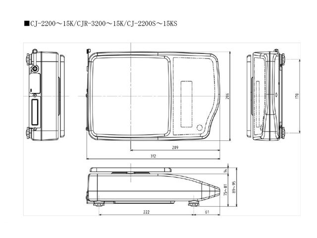 防水防塵タイプ 電子天秤 6200g CJ-6200S 高精度モデル 計量器専門店はかりの三和屋