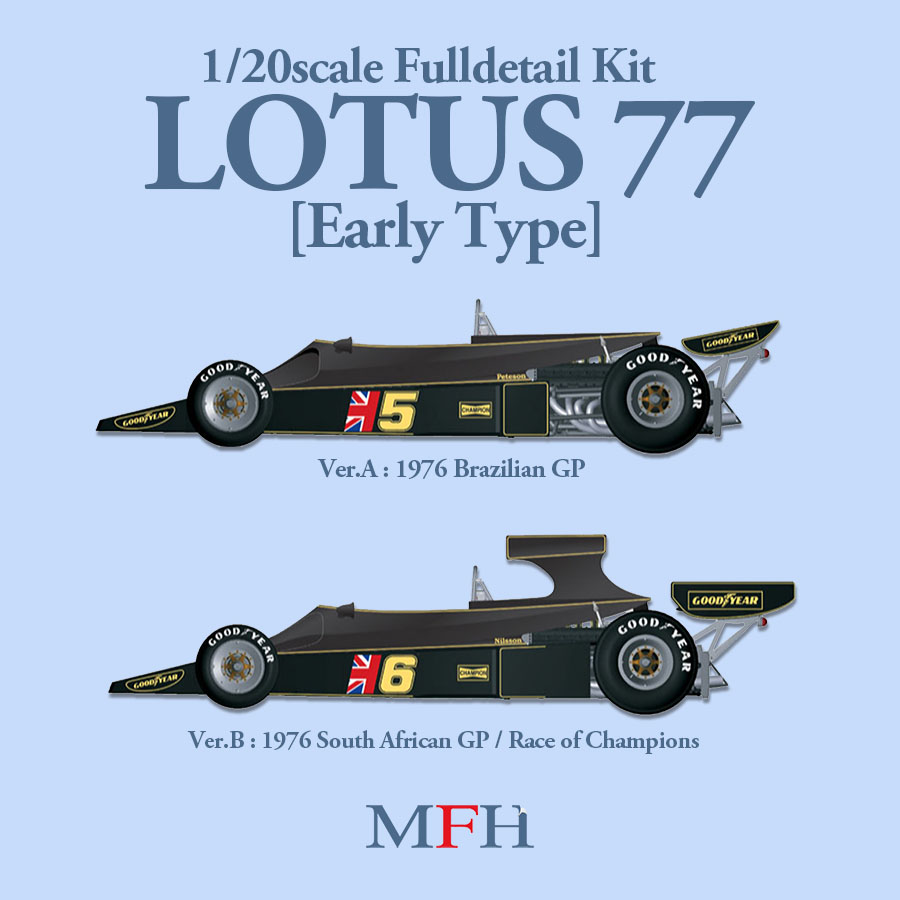 1/20scale Fulldetail Kit : LOTUS 77 [Early Type]