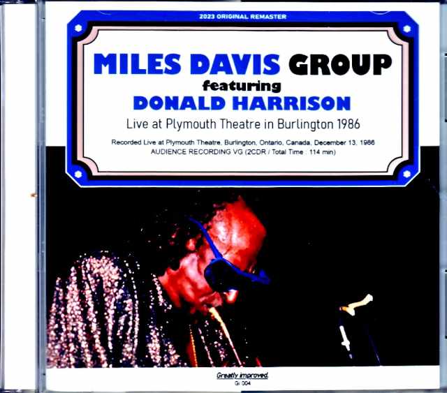 Miles Davis Group Donald Harrison,Bob Berg マイルス・デイビス ドナルド・ハリソン/Canada ...