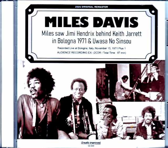 Miles Davis Keith Jarrett,Jimi Hendrix マイルス・デイヴィス キース・ジャレット/Italy 1971 & more
