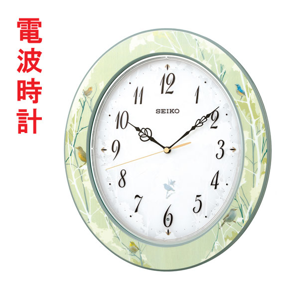セイコーSEIKO 12種類の野鳥報時 電波時計 壁掛け時計 RX214M
