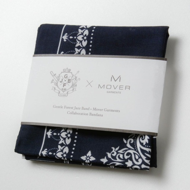 GFJB MG Collaboration bandanna 【GMMG04-01】 D-Navy Cotton100% ムーバー ガーメンツ