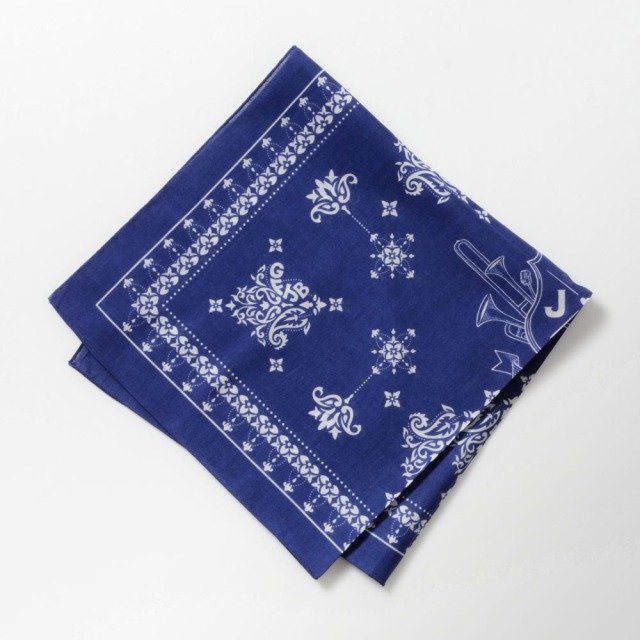 GFJB MG Collaboration bandanna 【GMMG04-02】 Blue Cotton100% ムーバー ガーメンツ