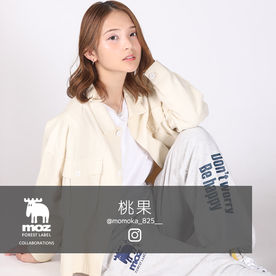 桃果×moz FOREST LABEL コラボスウェットパンツ