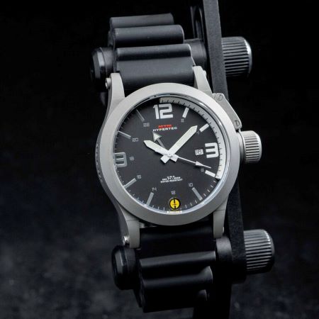 HYPERTEC 44 GREY - WHITE DIAL - BLACK RUBBER I- SILVER BUCKEL - MTM ...