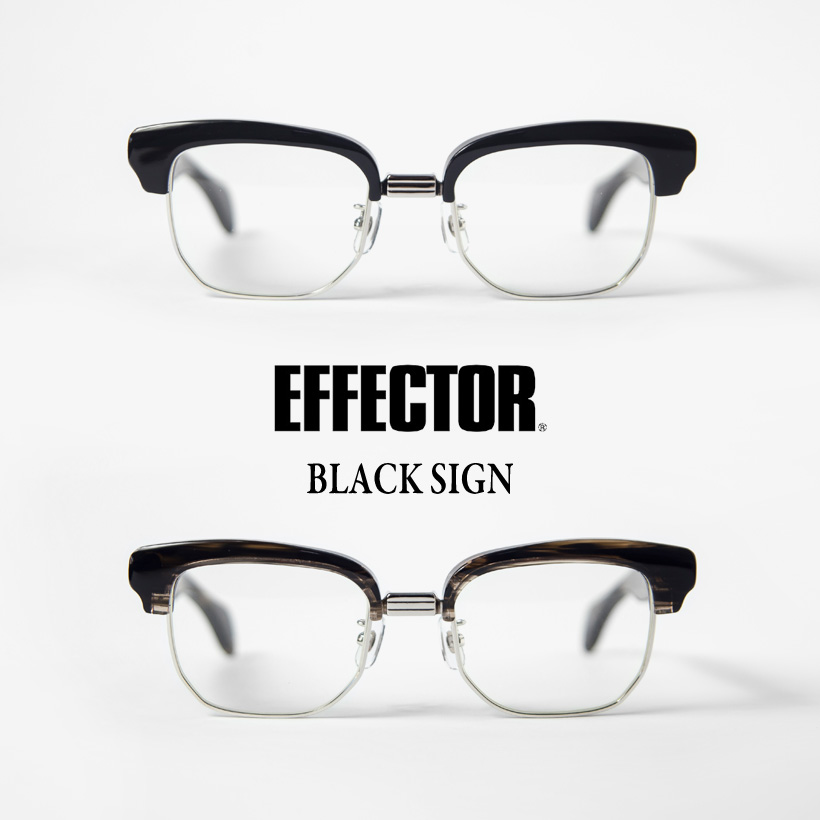 EFFECTOR エフェクター BLACK SIGN ブラックサイン PROVIDENCE プロビデンス サーモントフレーム ブロウ メガネ 伊達 度付き