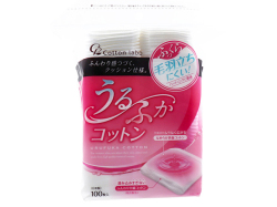 送料無料 化粧用コットン うるふかコットン ふっくらクッション性 100枚入りX5パック