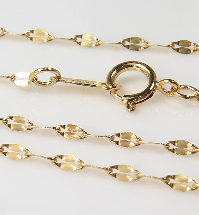 14KGFネックレス 【デザインチェーン・幅1.6mm】45cm 25本です。