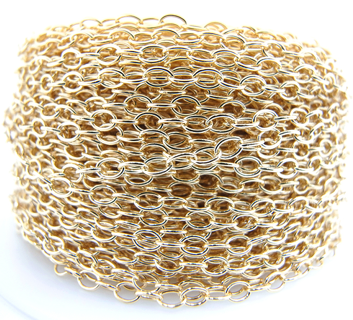 ゴールドフィルド・アズキチェーン（2mm）25センチ「14kgf」（1本）卸売り通信販売