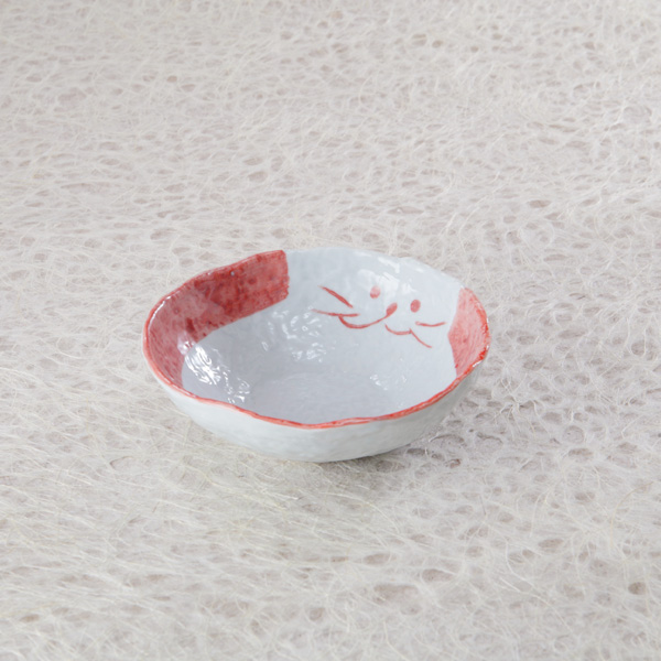 のらや猫食器 【サラダ碗】ピンク