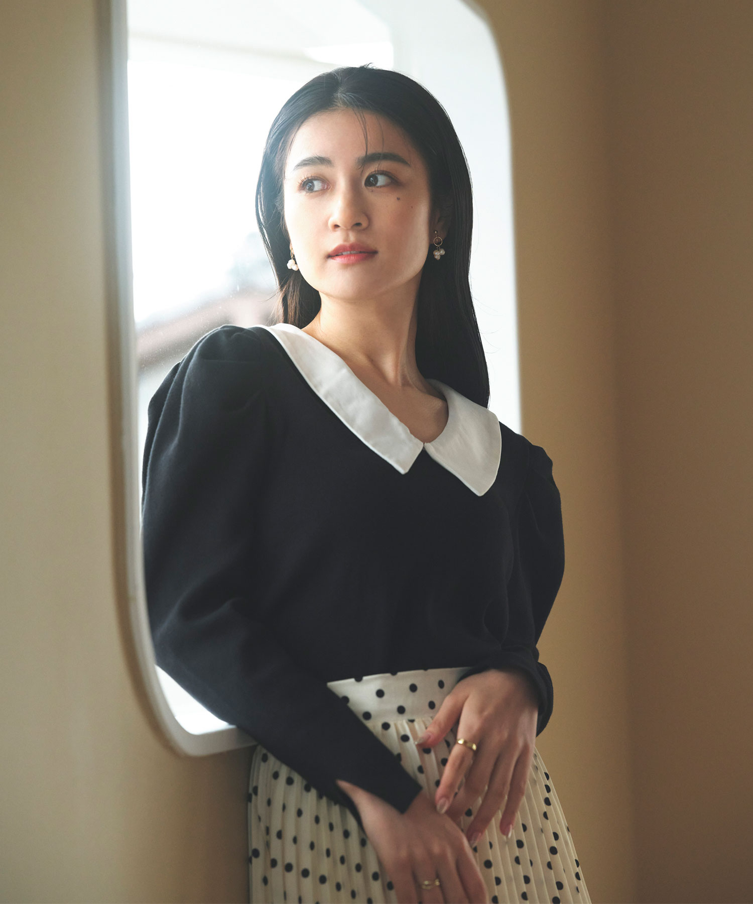 ビッグカラーマトンスリーブプルオーバー