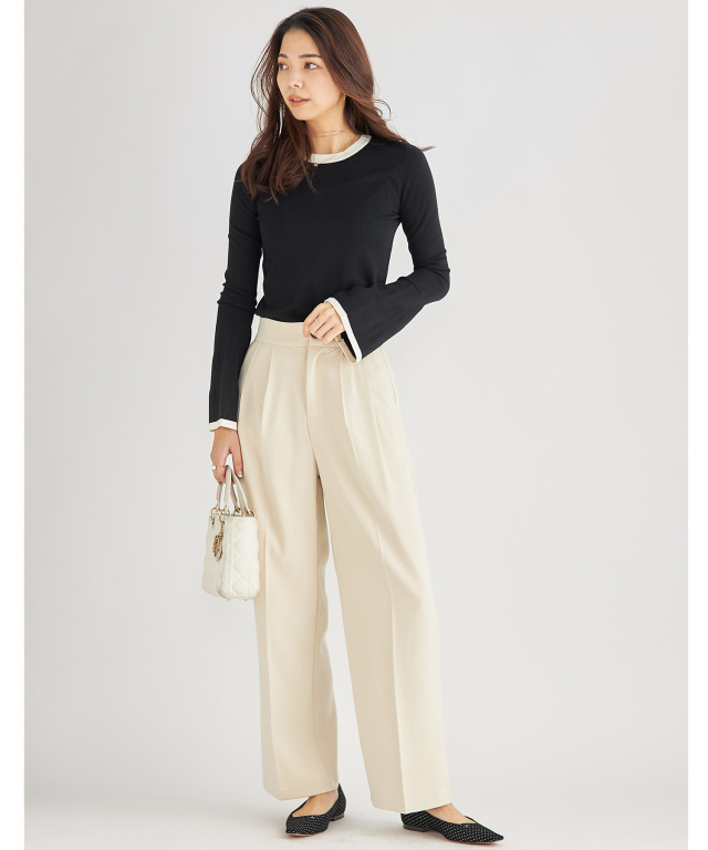 ベルスリーブニットプルオーバー