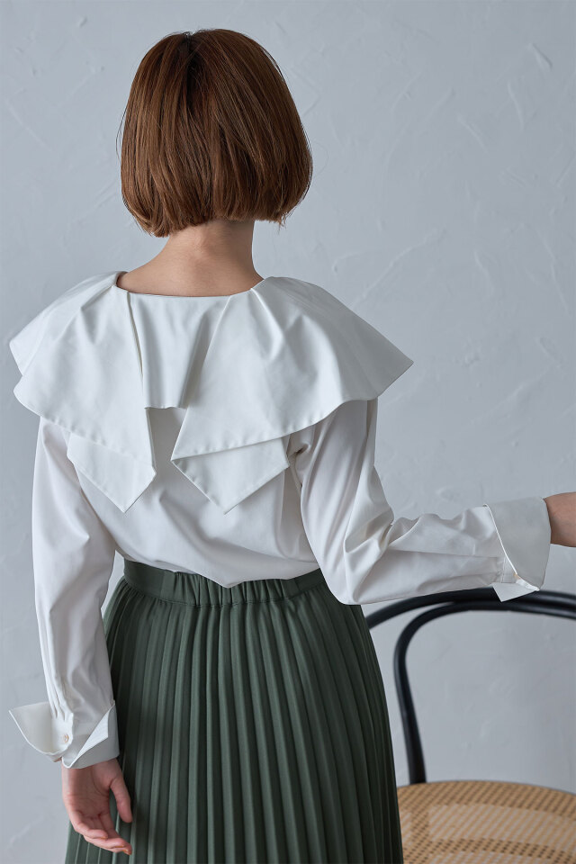 ビッグカラータフタブラウス