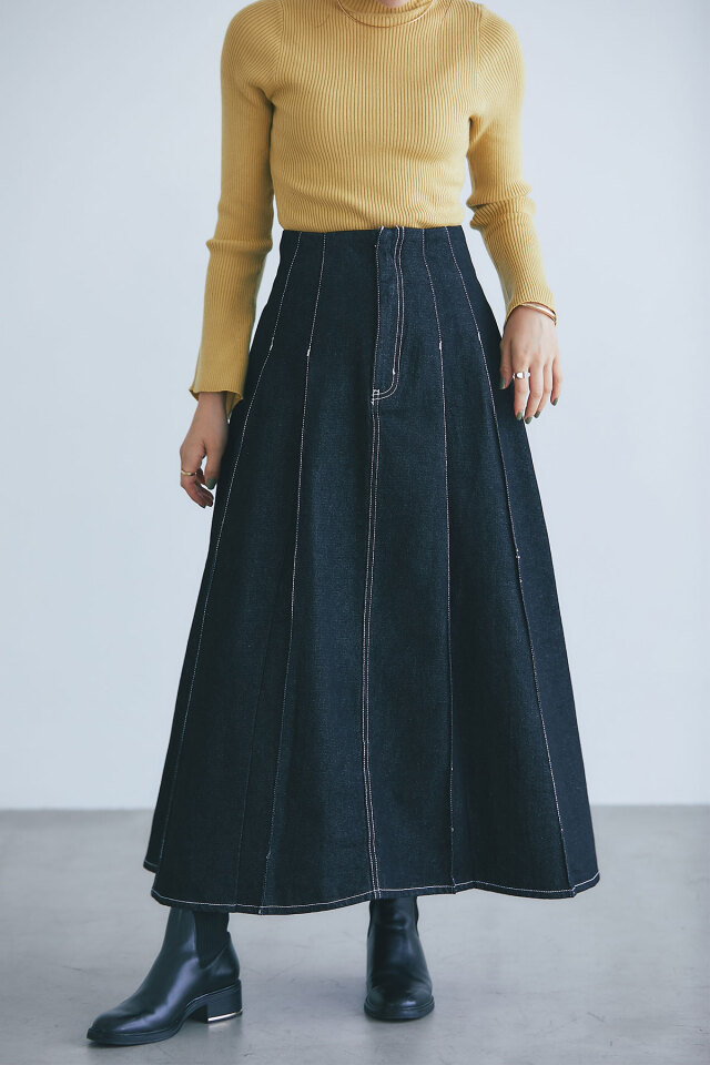 デニムボックスタックスカート※一部店舗のみ入荷