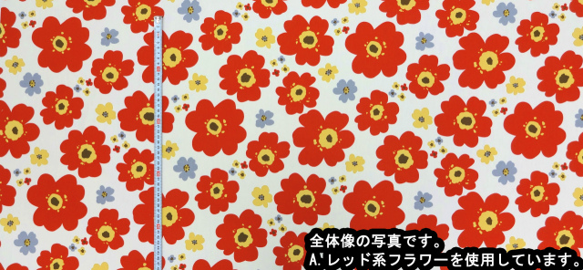 FUWARI・染布 シリーズ 1m単位切り売り オックス プリント Flower Garden 4色あります 生地 布 布地 布生地 北欧 北欧風 北欧柄 オックスフォード オックス生地 ...