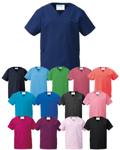 133 男女兼用スクラブ KAZEN・カゼン 全17色 ナースウェアドットコム