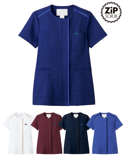 7100SC FOLK(フォーク) ジップスクラブ ナースウェアドットコム