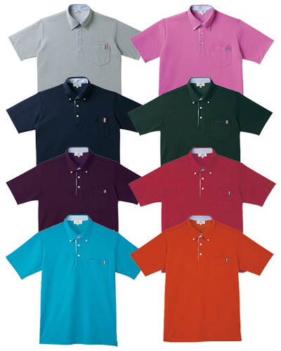 CR145 ニットシャツ 男女兼用 キラク(KIRAKU) CARE LUXE ナースウェアドットコム