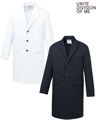 DOM-0030 ドクターコート（長袖）[男] UNITE DIVISION OF ME(ユナイト デビジョン オブ エムイー) ナースウェアドットコム