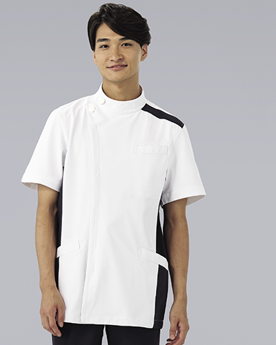 094-21・28 メンズジャケット半袖 KAZEN・カゼン ナースウェアドットコム