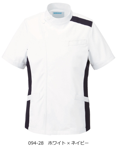 094-21・28 メンズジャケット半袖 KAZEN・カゼン ナースウェアドットコム