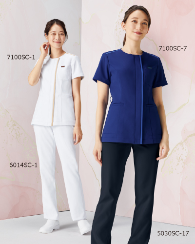 7100SC FOLK(フォーク) ジップスクラブ ナースウェアドットコム