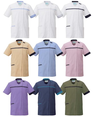 KZN706 スクラブジャケット半袖 KAZEN (カゼン) ナースウェアドットコム