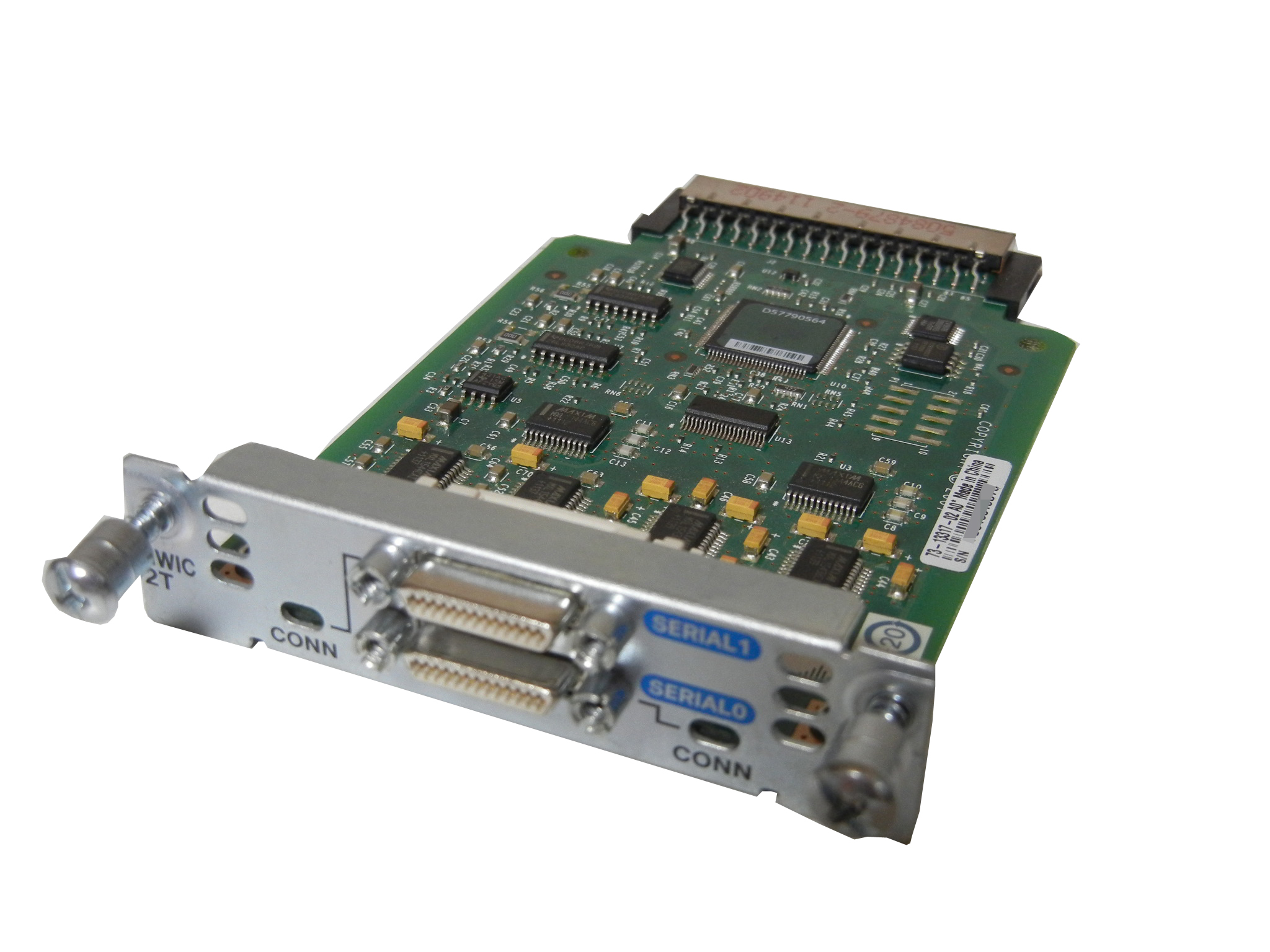 【中古】Cisco 2 ポート シリアル WAN インターフェイス カード（HWIC-2T）