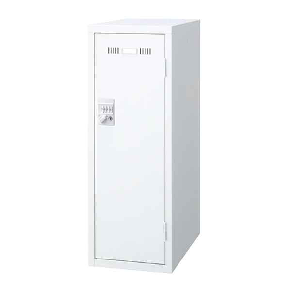 1人用ミニロッカー/連結タイプ/ダイヤル錠/SLDW-M1-D/幅317×奥行515×高さ896mm/ホワイト/SLDシリーズ/70745