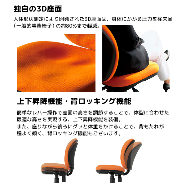 ビジネスチェアFST77/ミドルバック/肘無/FI-FST77- /4色/607131