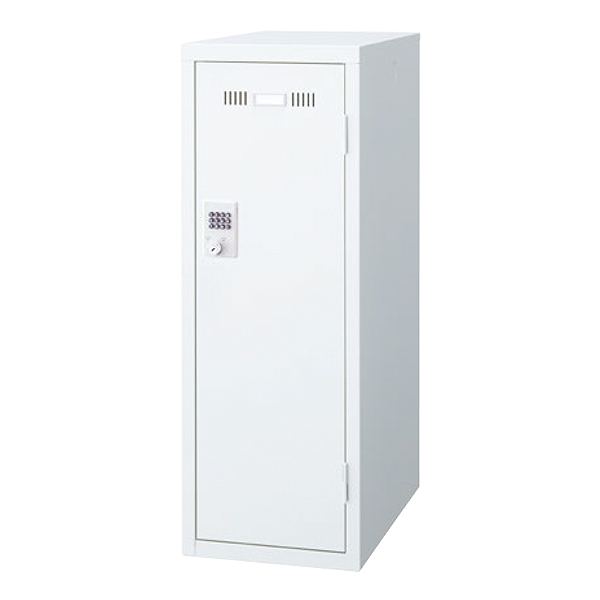 1人用ミニロッカー/連結タイプ/ダイヤル錠/SLDW-M1-D/幅317×奥行515×高さ896mm/ホワイト/SLDシリーズ/70745
