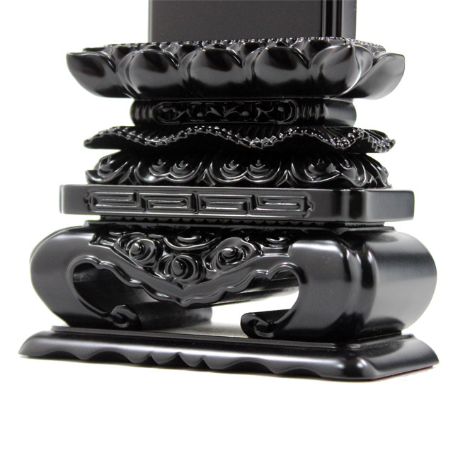 IH-0307 唐木位牌 黒檀 上等猫丸 3,5寸～6,0寸 お仏壇お仏具の専門店 佛法堂