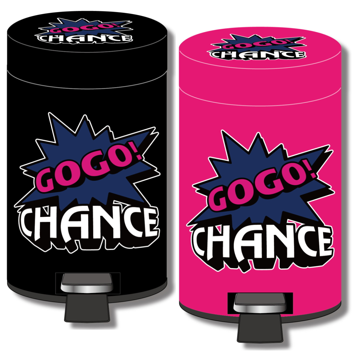 ジャグラー ゴミ箱 ペダル式 ダストボックス GOGO！CHANCE柄 SDVer.2 / GOGO ランプ ごみ箱 ダストBOX パチスロ ...